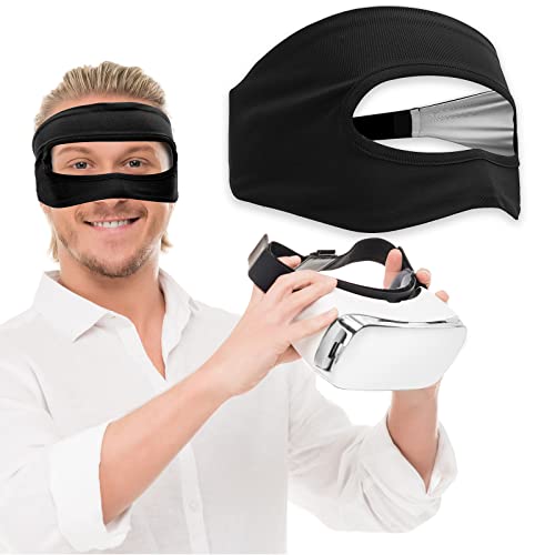 i-FSK VR Masks Sweat Band for Oculus Quest 2 Accessories, VR Eye Mask Cover Adjustable for VR Headsets, Breathable Facemask for Occulusquest2 Virtual Reality Workouts Supernatural, 1 Pack Black