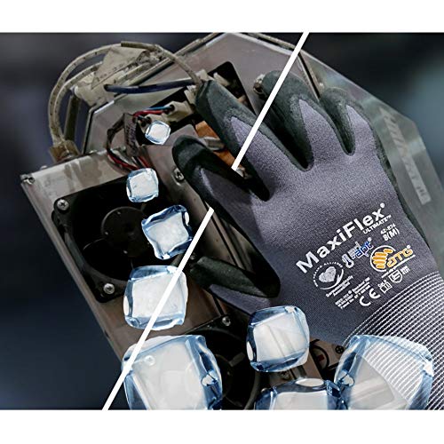 Maxiflex ATG 34-874/XXL Ultimate - Nylon, Micro-Foam Nitrile Grip Gloves - Black/Gray - XX-Large - 3 Pair Per Pack