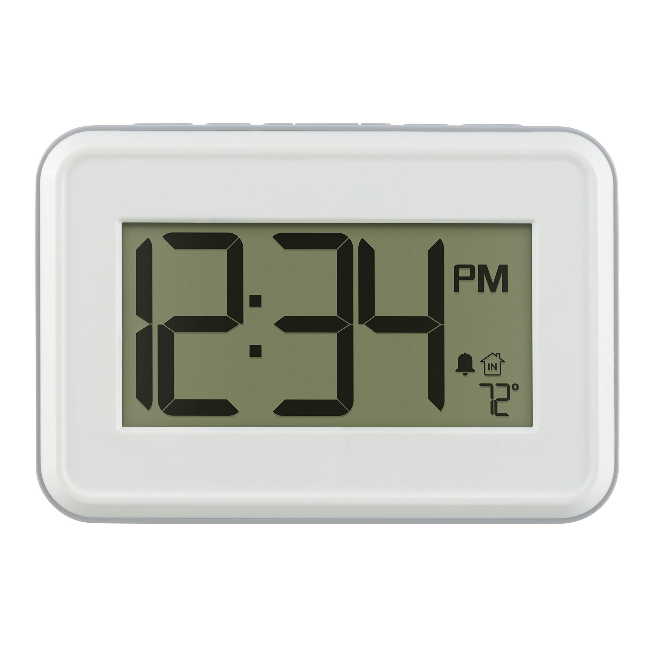 La Crosse Technology 513-113W-INT Digital White Wall Clock with Temperature & Countdown Timer