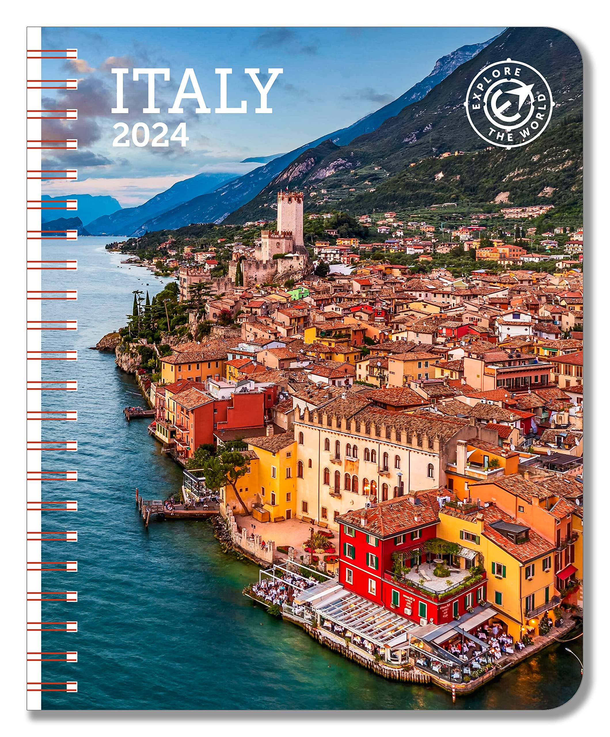 Italy Weekly Engagement Calendar 2024, Planner 6.5" x 8.5" Spiral Bound