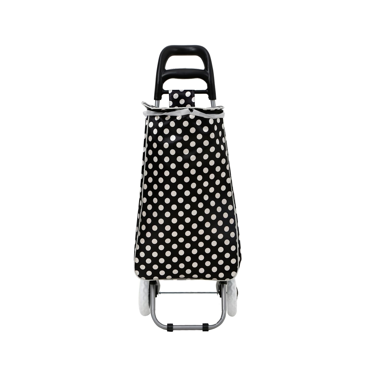 Panana Shopping Truck Folding Grocery Bag 2 Wheels Foldable Cart Hand Truck Storage Carts (Black)