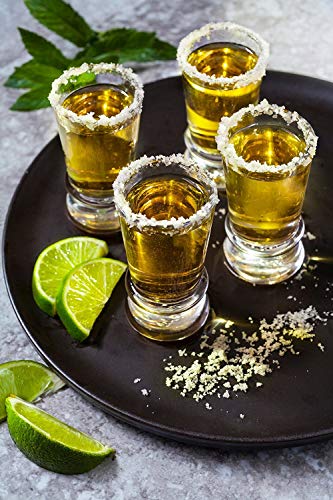 JoyJolt Afina Heavy Base Shot Glasses (Pack of 6) - 1.5-Ounces