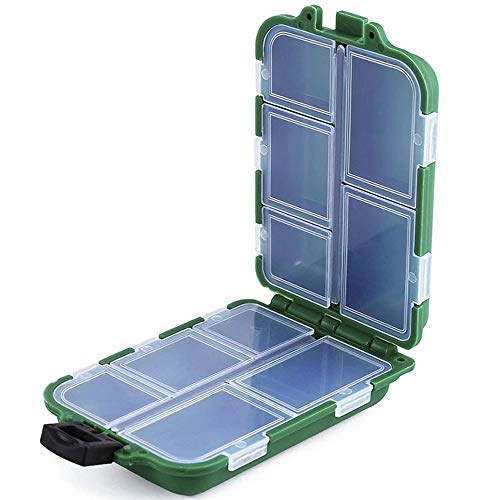 Ice Plate Waterproof Fishing Case Box Compartments With10 Storage Tackle Fishing