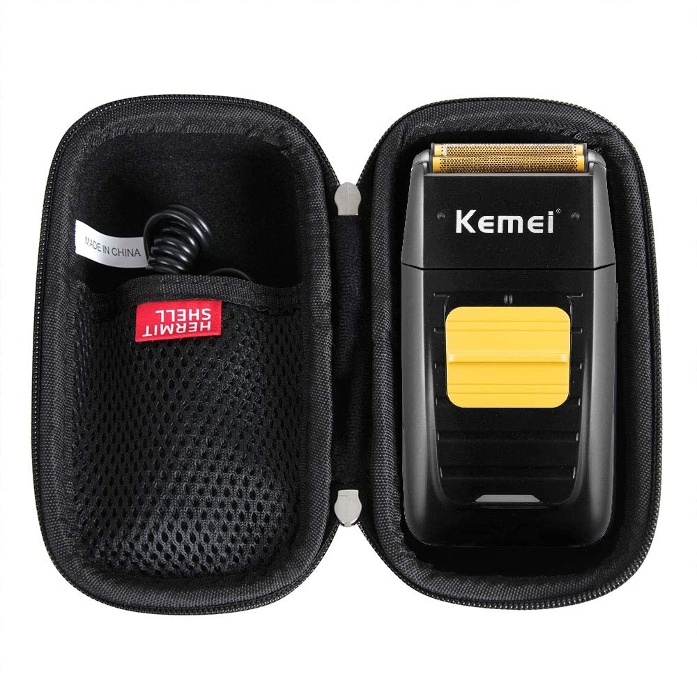 Hermitshell Hard Travel Case for KEMEI Professional Electric Razor Men Electric Foil Shaver (Black)