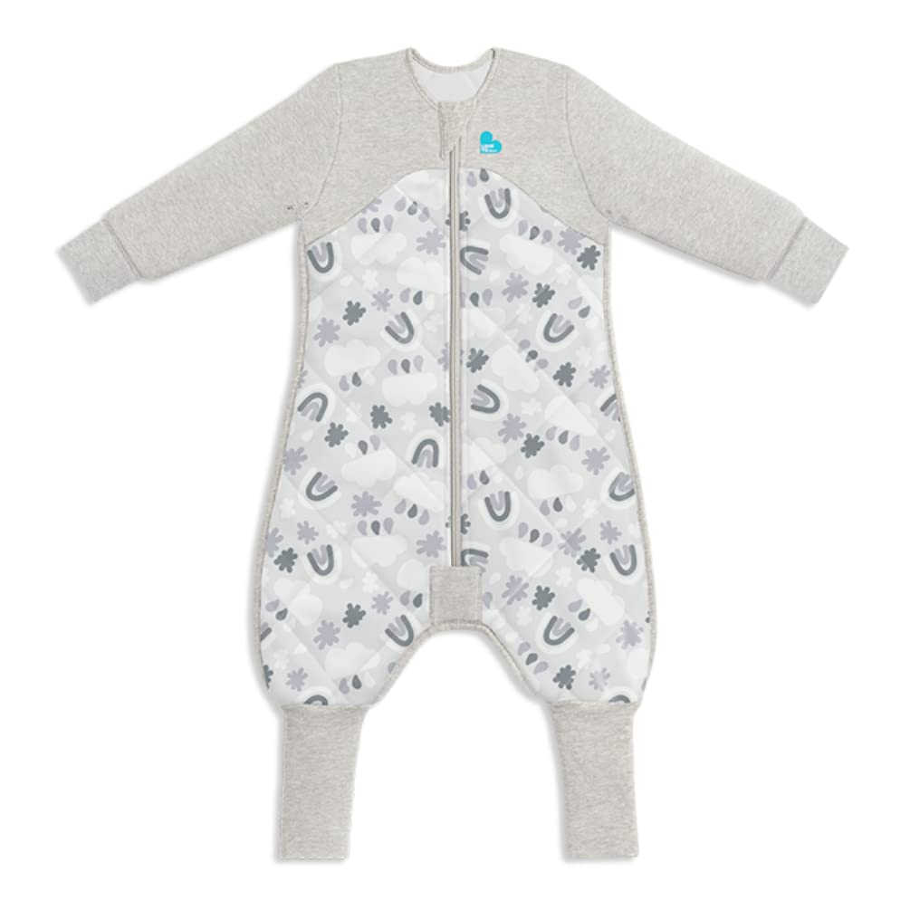 Love to Dream Organic Merino Wool Warm Toddler Sleep Suit (24-36 Mo), Super Soft Temp Regulating Sleeping Sack, 2.5TOG Warm Wearable Blanket, Gray