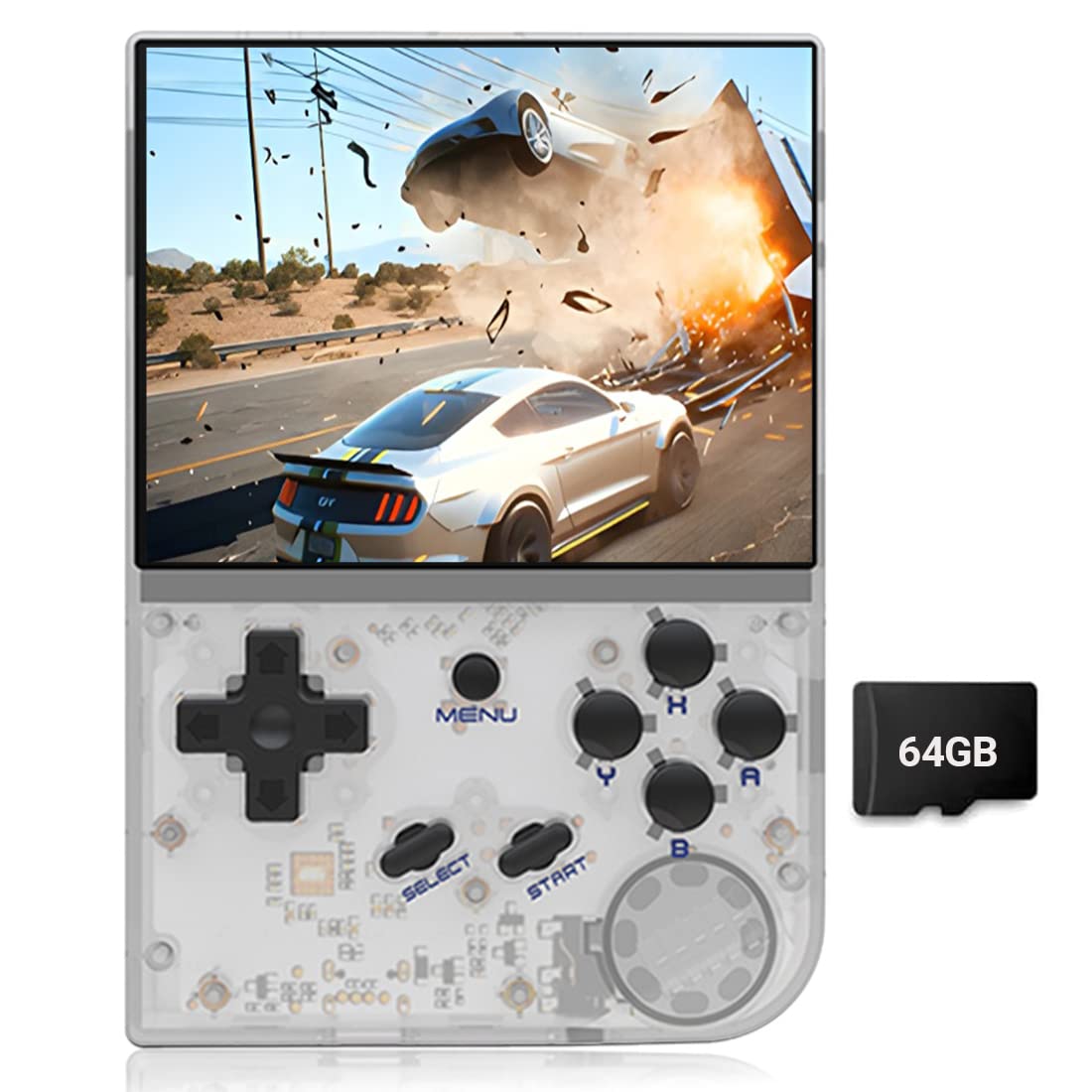 KAROYD Handheld Game Console, RG35XX 64G 3.5-Inch Portable Mini Handheld Game Console with 5000 Games
