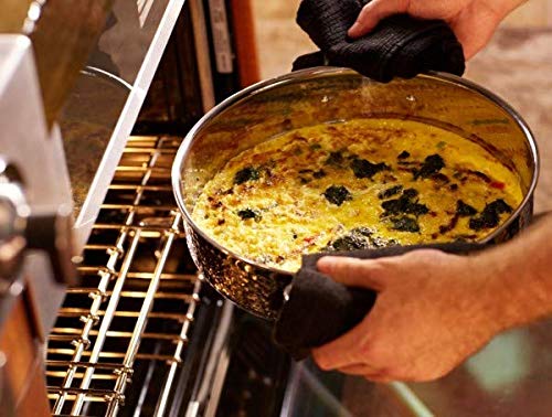 Lagostina Q5544764 Martellata Tri-ply Hammered Stainless Steel Copper Dishwasher Safe Oven Safe Stockpot / Casserolle Cookware, 5-Quart, Copper