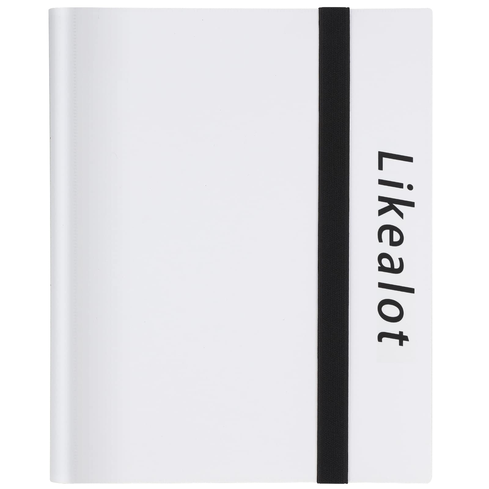 Likealot Trading Card Binder, 9 Pocket Trading Card Album Folder, 360 Side Loading Pocket Card Collection Binder for TGC, MTG, Yugioh (White)