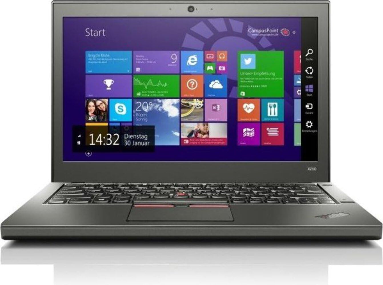 Lenovo ThinkPad X250 12.5" Laptop, Intel Core i5, 8GB RAM, 256GB SSD, Win10 Pro. (Renewed)