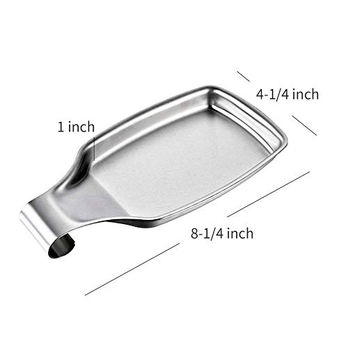 Jolitac Spoon Rest for Stove Top Stainless Steel Utensils Holder Turner Spatula Organizer Storage Soup Spoon Rests Kitchen Tool