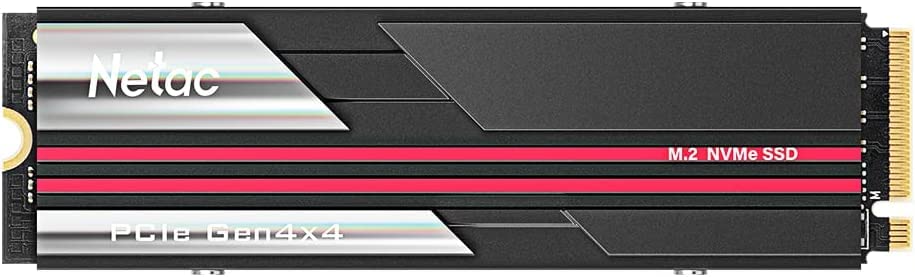 Netac 2TB PCIe 4.0 NVMe SSD M.2 2280 Internal Solid State Drive with Heatsink SLC Caching Speed up to 7,000MB/s High-Performance for PCs Desktop, Works with PS5, Heat Control Easy to Install- NV7000