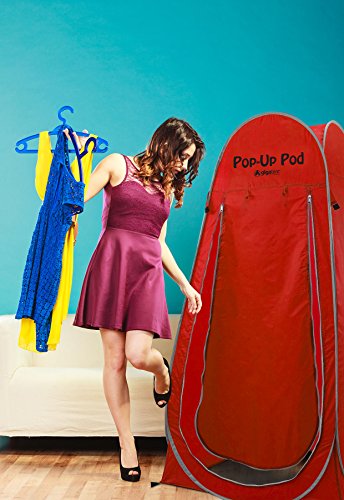 GigaTent Pop Up Pod Changing Room Privacy Tent β Instant Portable Outdoor Shower Tent, Camp Toilet, Rain Shelter for Camping & Beach β Lightweight & Sturdy, Easy Set Up, Foldable (Red)