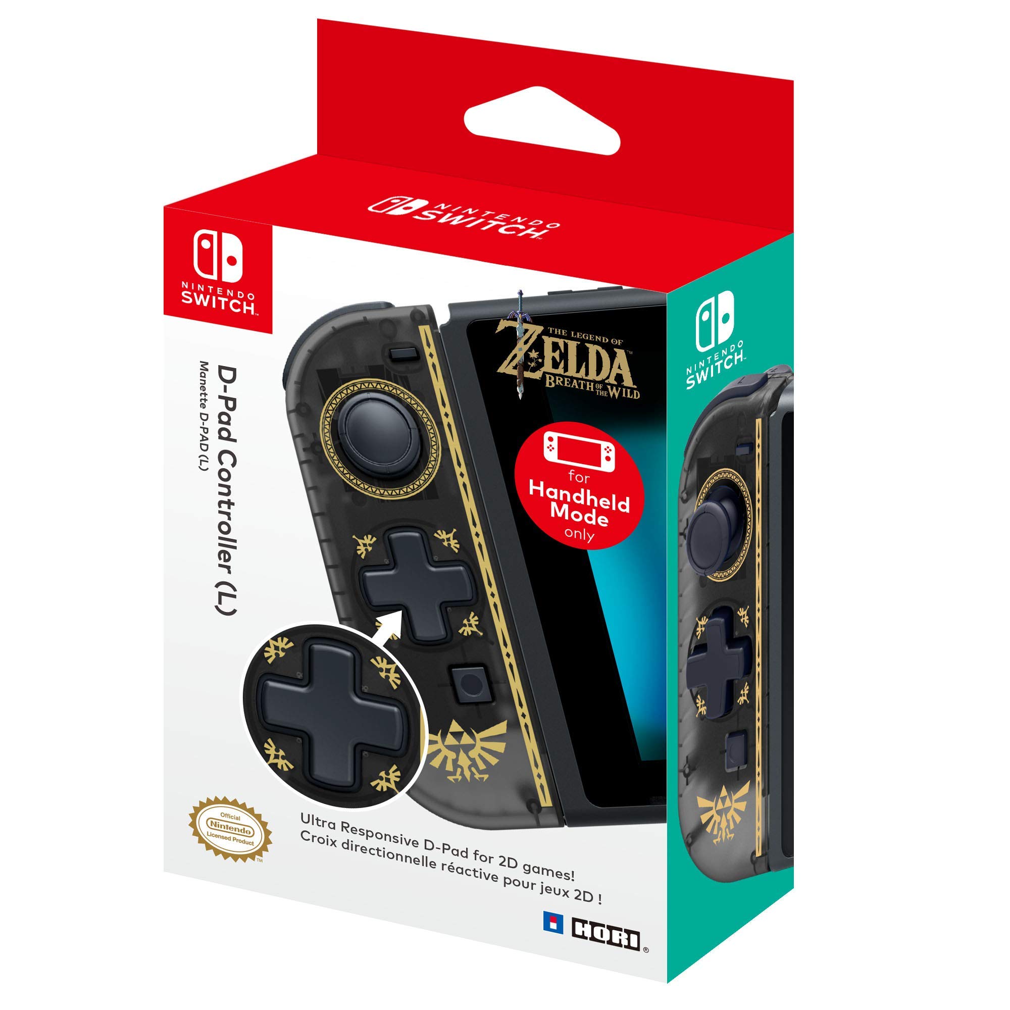 HORI D-Pad Controller (L) (Zelda) Officially Licensed - Nintendo Switch (Renewed)