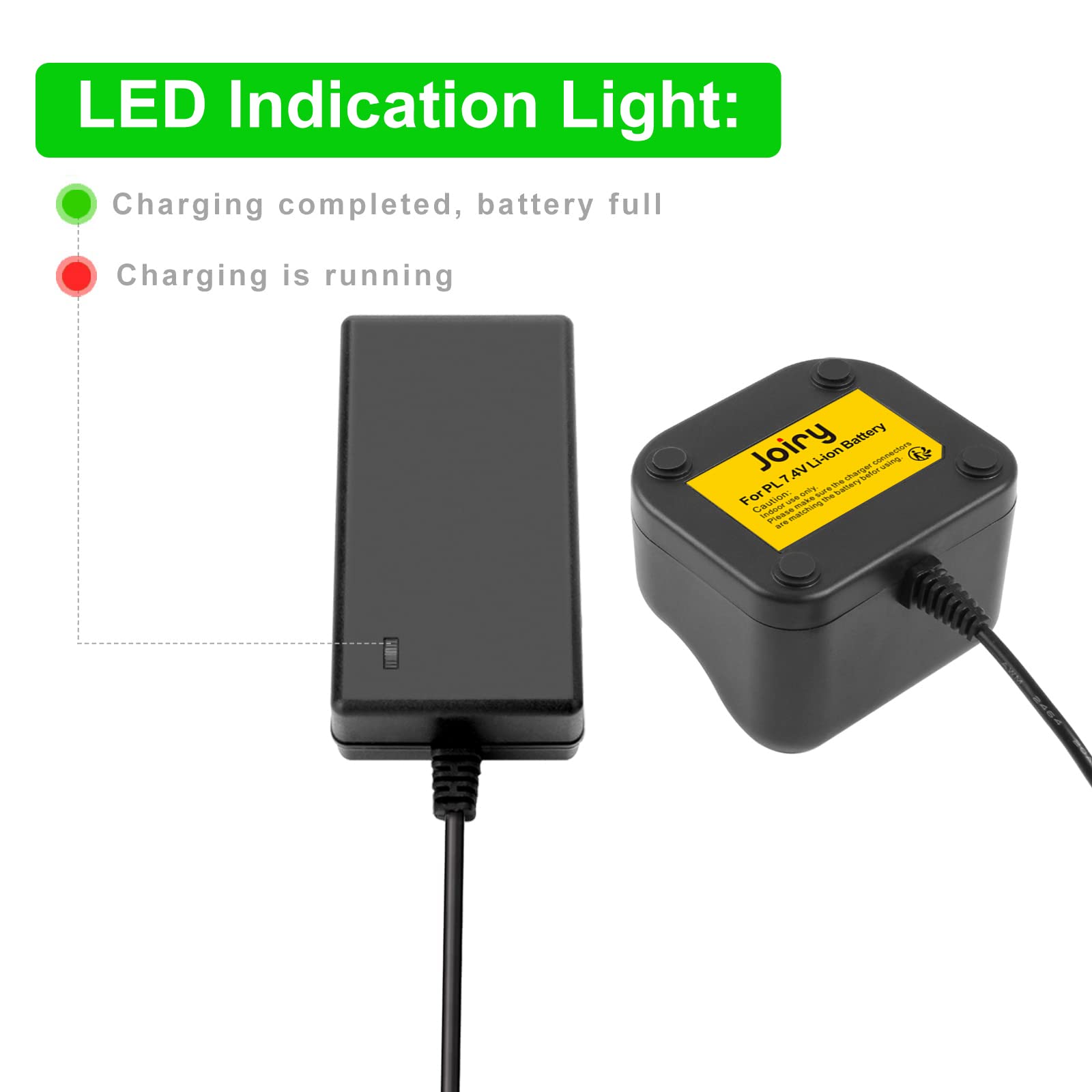 Joiry 7.4V Li-Ion Charger 902667 Compatible with Paslode 902654 902600 B20543A B20543 CF325LI 918000 IM250A Li Battery (Not for Ni-MH/Ni-Cd Battery)