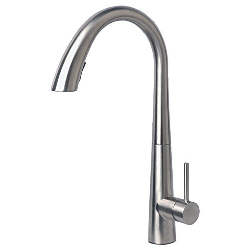 Laguna Brass 1110SS Arezzo Single Handle Pull-Down Kitchen Faucet, Stainless Steel Finish