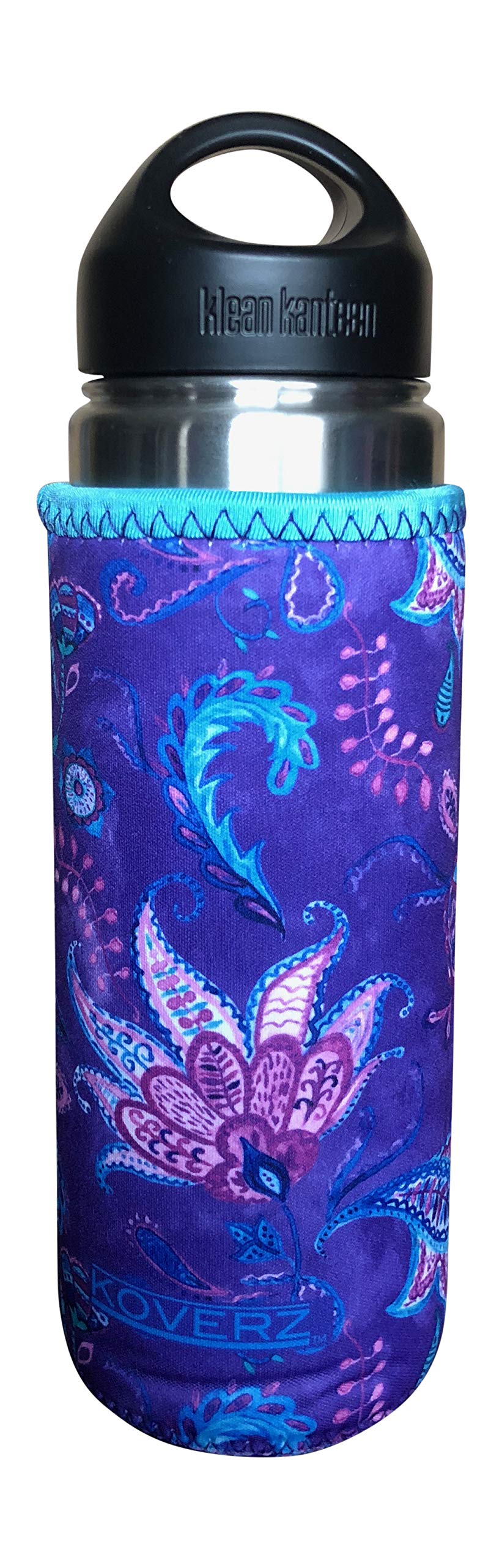 Koverz Neoprene 24-30 oz Water Bottle Insulator, Water Bottle Holder Cover Cooler Coolie for Stainless and Plastic Bottles - Violet Whimsy