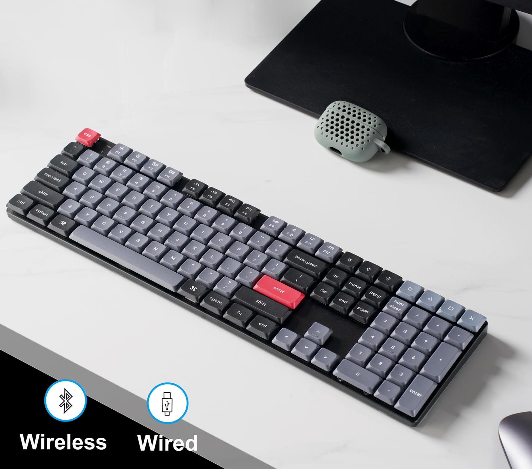 Keychron S1 Ultra-Slim QMK/VIA Custom Wired Mechanical Keyboard, Hot-swappable 84 Keys 75% Layout Programmable Macros RGB Backlit CNC Aluminum for Mac Windows, Low Profile Gateron Yellow Switch