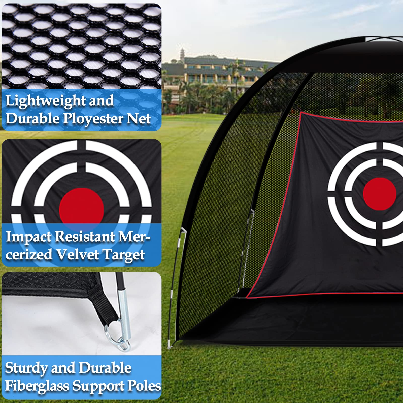 Indoor Golf Practice Net Golf Nets for Backyard Kids Golf Nets Indoor&Outdoor Golf Practice Hitting Nets Portable Golf Training Equipment 6.7x5x3.3FT