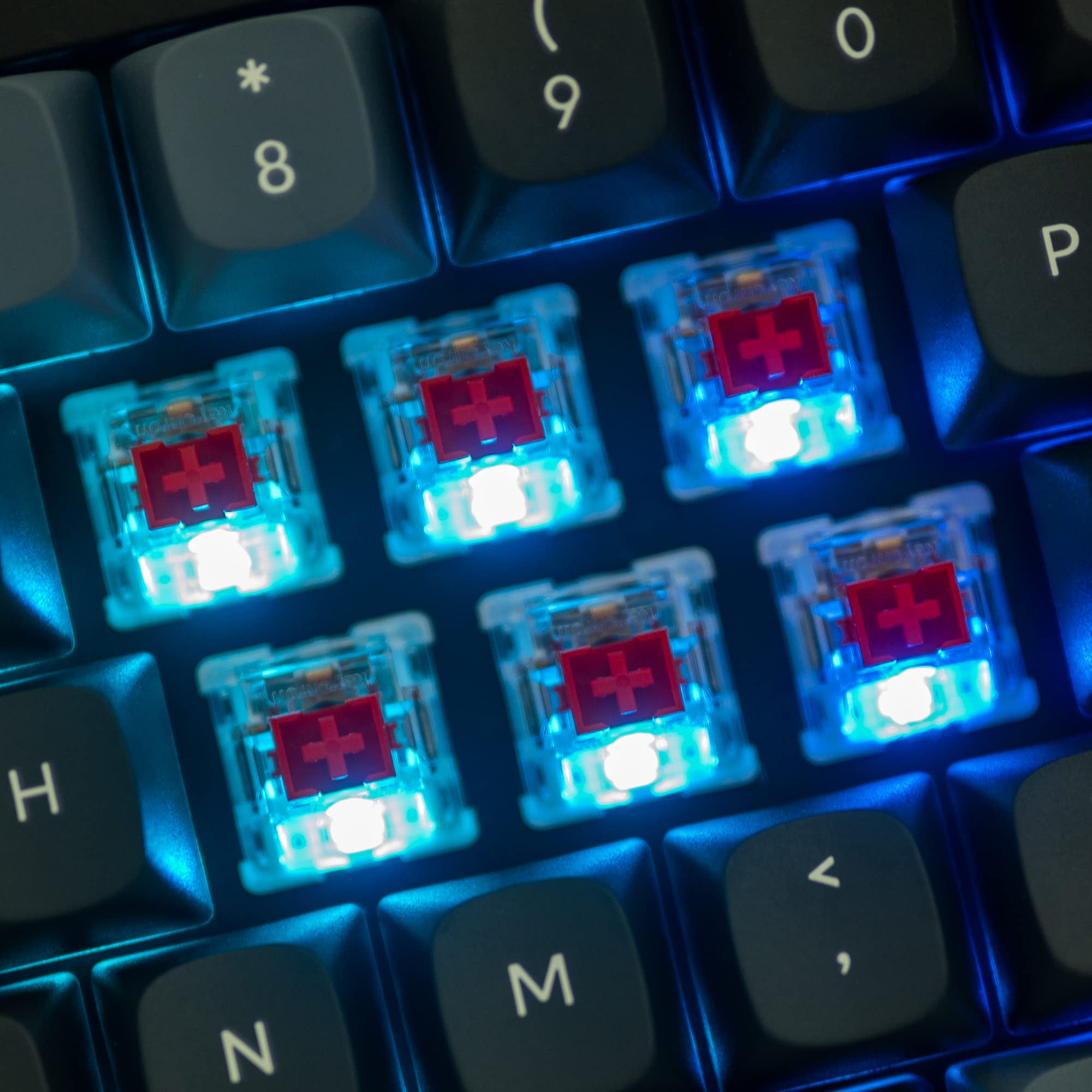 Keychron V2 Wired Custom Mechanical Keyboard Knob Version, 65% Layout QMK/VIA Programmable with Hot-swappable Keychron K Pro Red Switch Compatible with Mac Windows Linux Carbon Black (Non-Transparent)