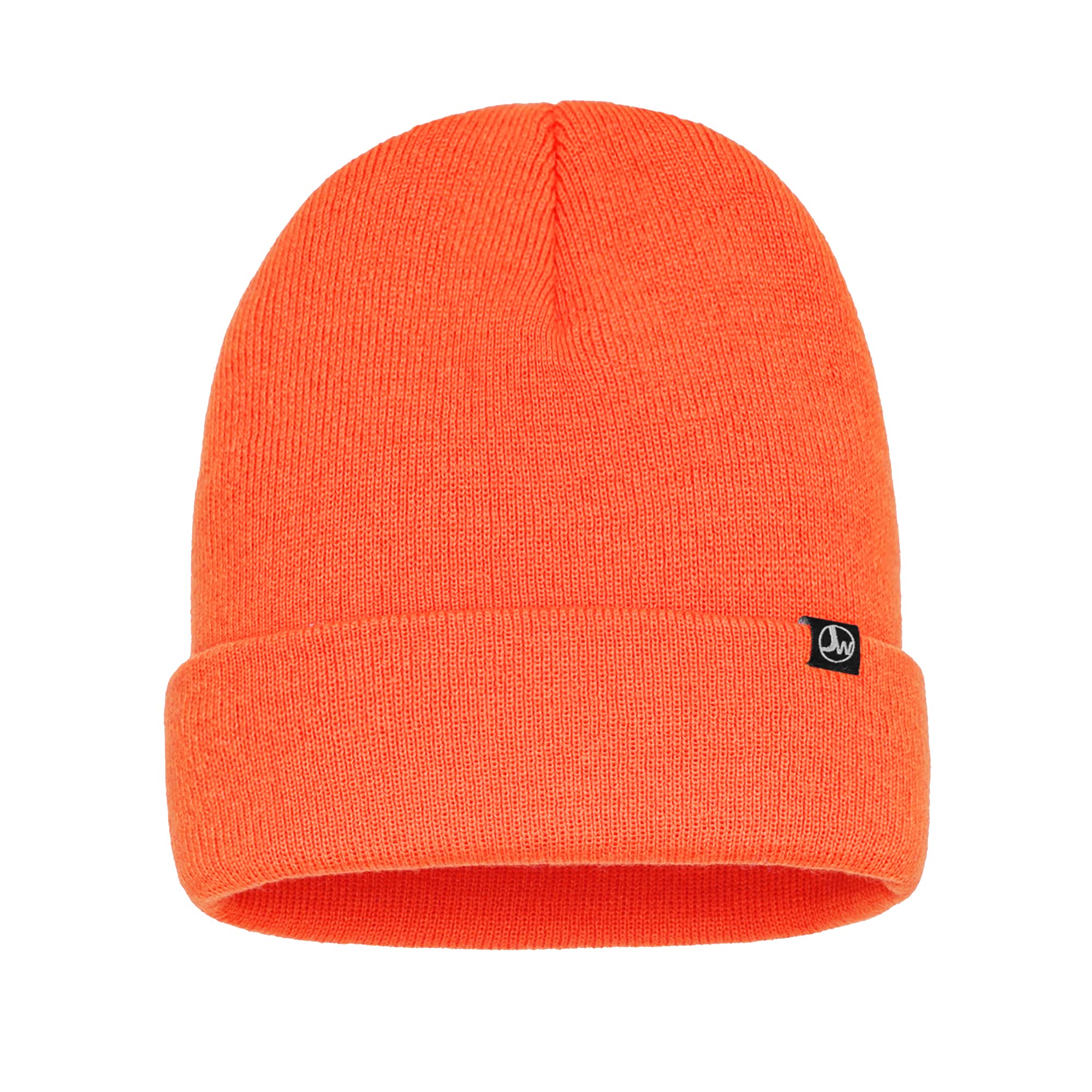 Joywant Knit Orange Beanie Hats for Men Slouchy Acrylic Guys Women Winter Hat Skull Caps All Season Cuffed Unisex Beanies (Fluorescent Red)