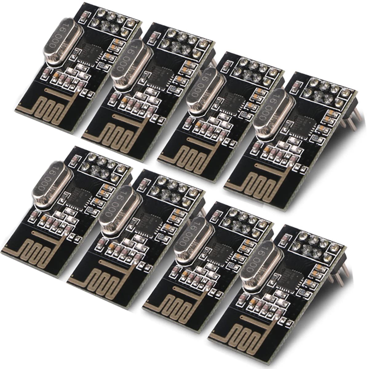 JoohcUngir 8pcs NRF24L01+ 2.4GHz Wireless RF Transceiver Module and 4pcs NRF24L01+PA+LNA Wireless Transceiver RF Transceiver Module 2.4G 1100m with 4pcs NRF24L01+ Breakout Adapter Modules