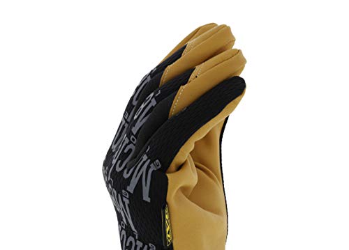 Mechanix Wear: The Original Material4X Synthetic Leather Work Gloves with Secure Fit, Abrasion Resistant, Added Durability, Safety Gloves for Men, Multi-Purpose Use (Brown, Large)
