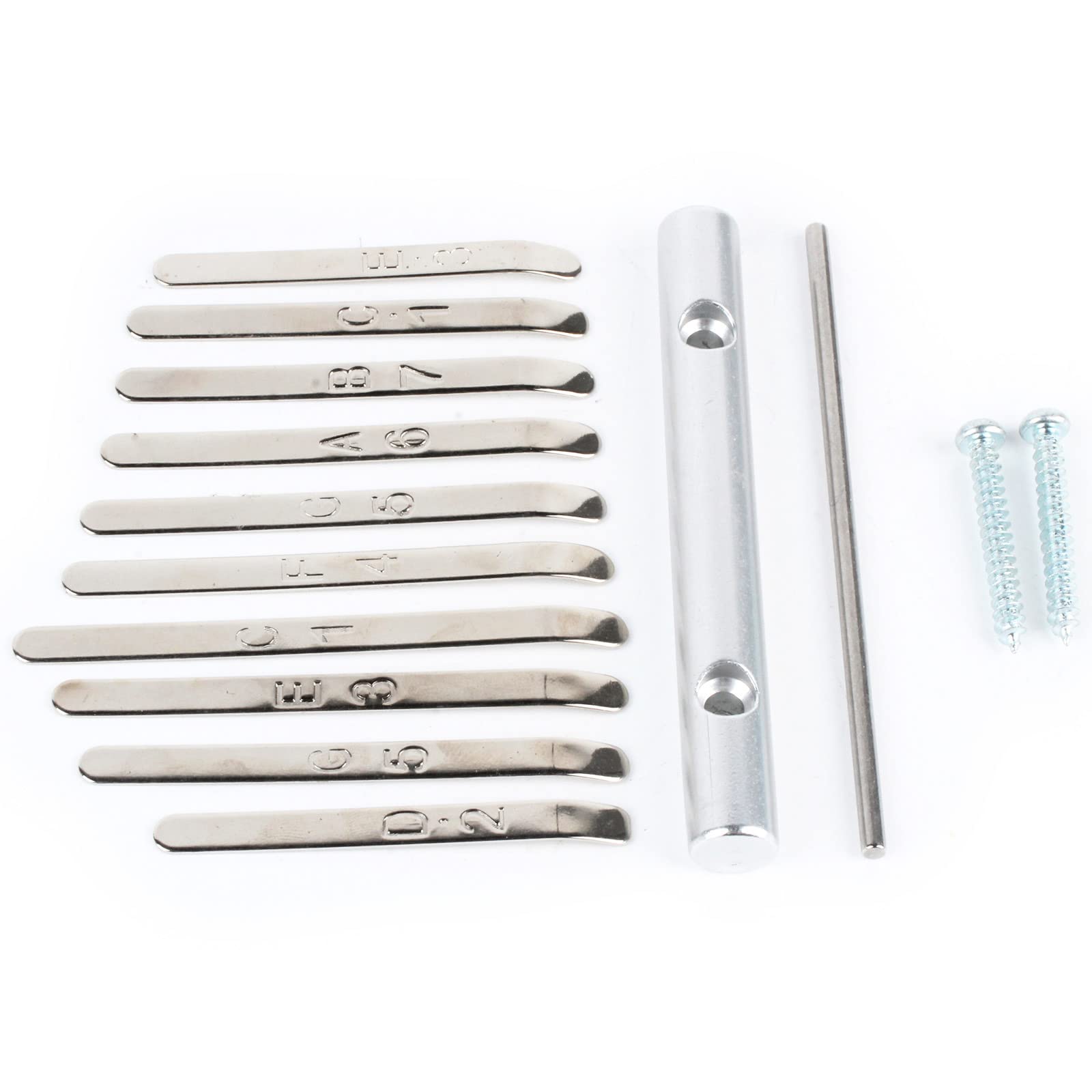 Kadirosa Kalimba Thumb Piano 10 Keys Replacement Kit DIY Sets With Screw, Bridge Saddle, Kalimba Piano Accessories