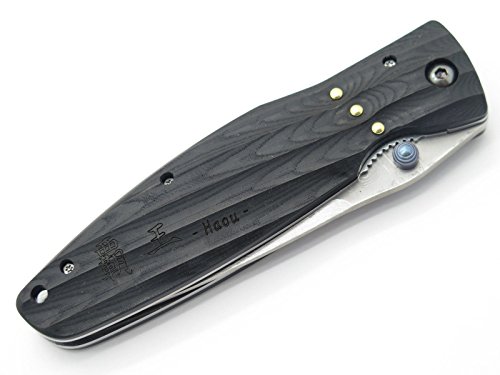 Mcusta Seki Japan Nobunaga MC-181D Micarta and VG-10 Damascus Folder Folding Knife
