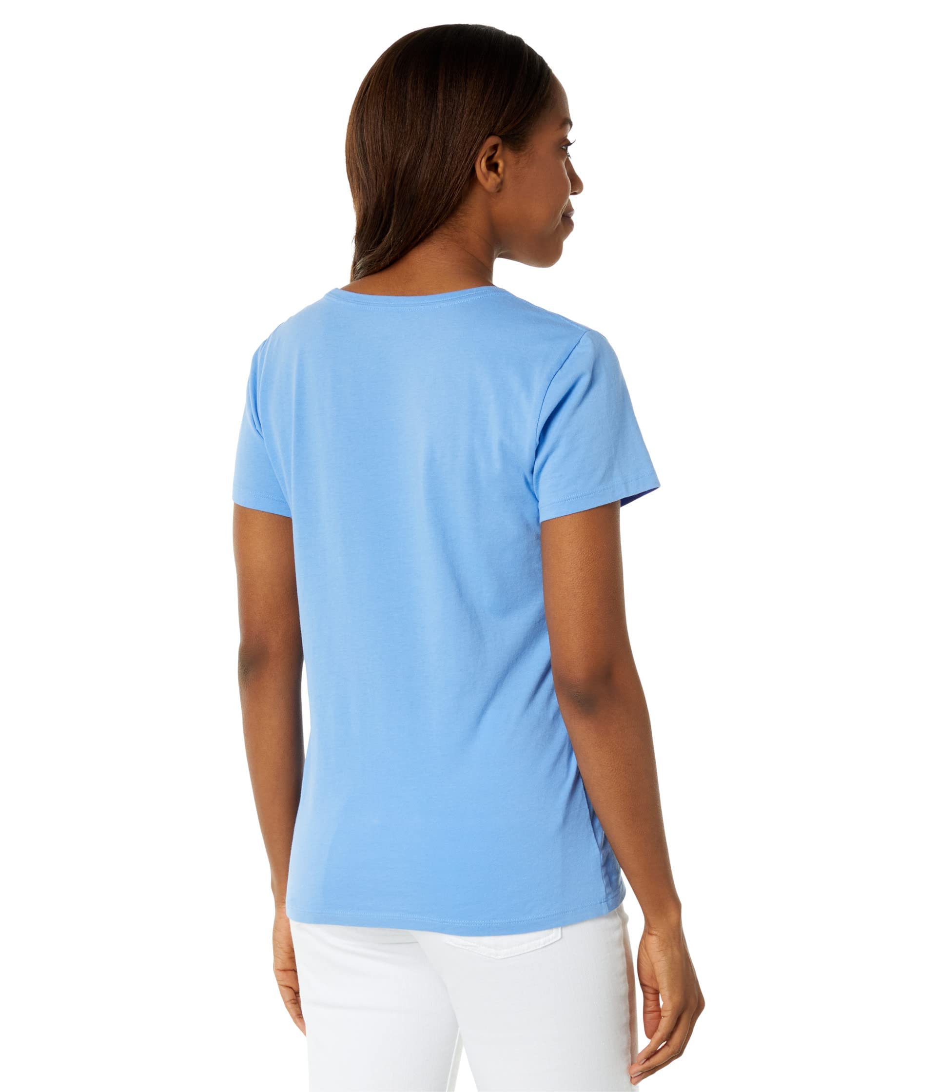 Life is Good. Women's Sunset On The Water SS Crusher-Lite Tee, Cornflower Blue, Large