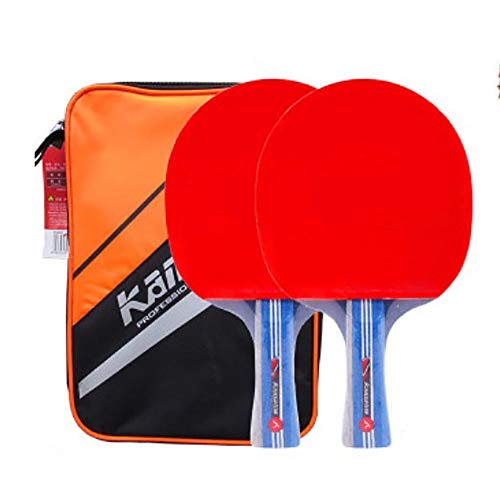 Hewen-Ping Pong Set Portable Ping Pong Sets Table Tennis Bat Ping-Pong Paddle Tennis Training Set with 2 Rackets, 6 Balls Table Tennis Bat (Color : Blue, Size : Long)