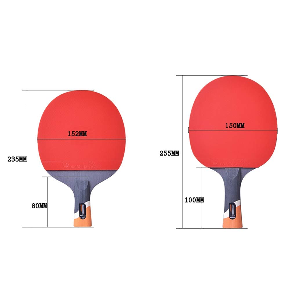 Hewen-Ping Pong Set Professional Pingpong Racket Table Tennis Bat Ping Pong Bat Set with 2 Rackets, 11 Balls and 1 Racket Bag Table Tennis Bat (Size : Short)