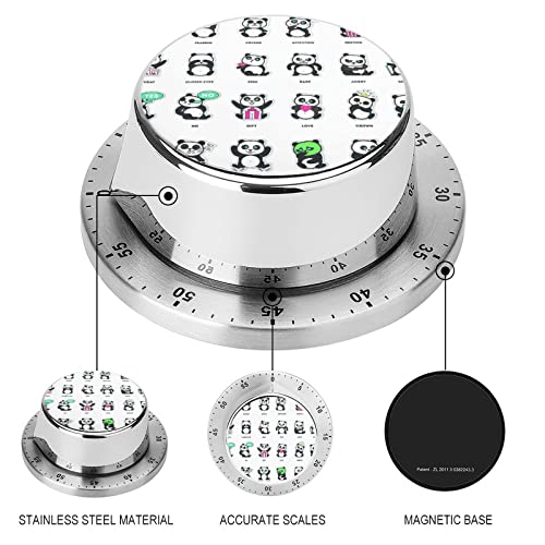 Kitchen Timer Cute Panda Magnetic Countdown Clock for Cooking Teaching Studying