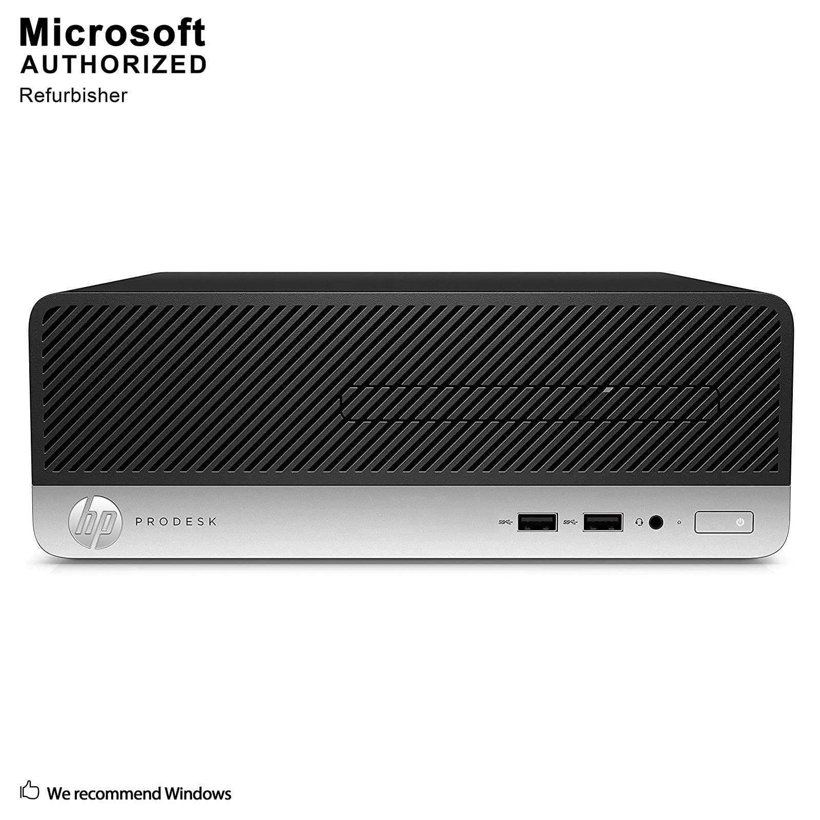 HP ProDesk 400 G4 SFF High Performance Business Desktop Computer, Intel Core i3-6100 3.7GHz, 16G DDR4, 512G SSD, WiFi, BT, 4K Support, DP, VGA, Windows 10 Pro 64 English/Spanish/French(Renewed)