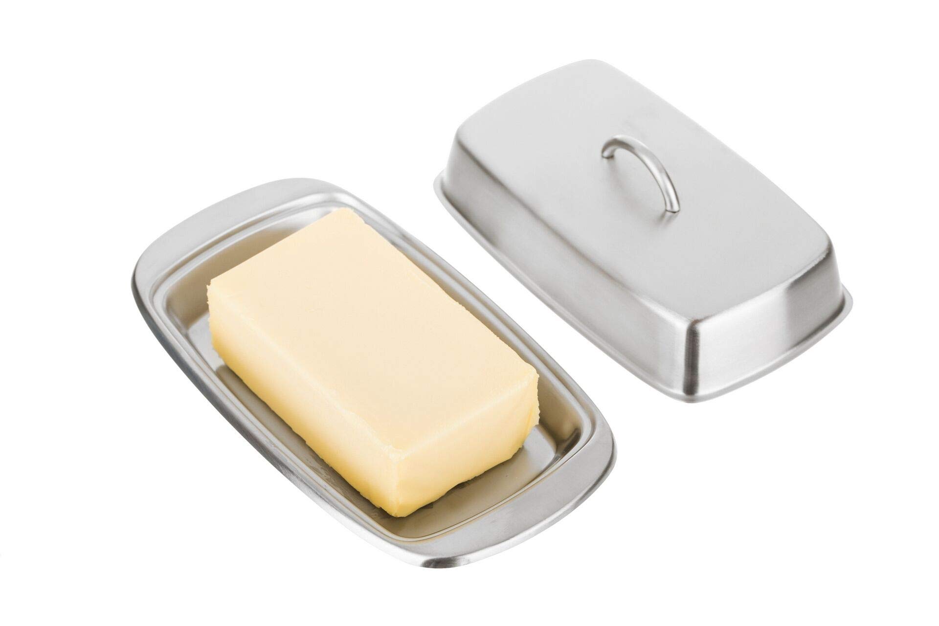 Jiallo Stainless Steel Butter Dish with Handle Cover