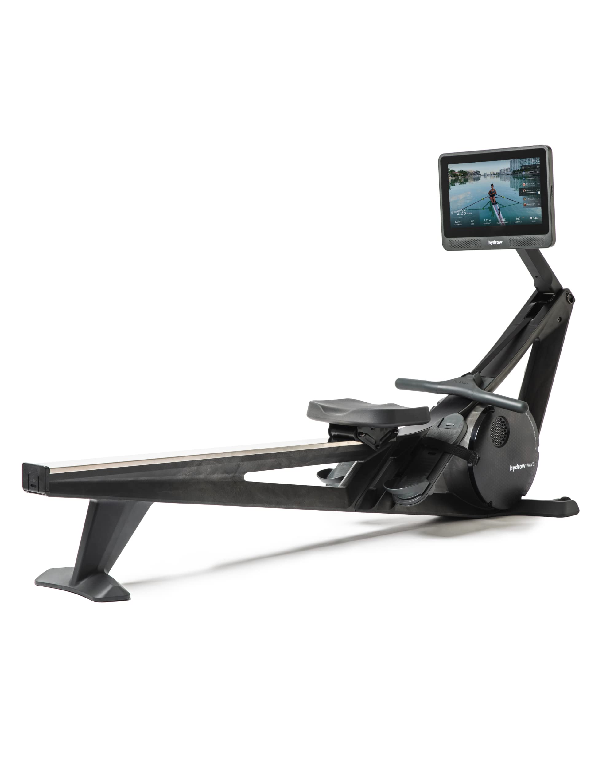 Hydrow Wave Rowing Machine with 16" HD Touchscreen + Under Machine Floor Protector Mat + On The Mat Workout Kit β Hydrow Membership Sold Separately