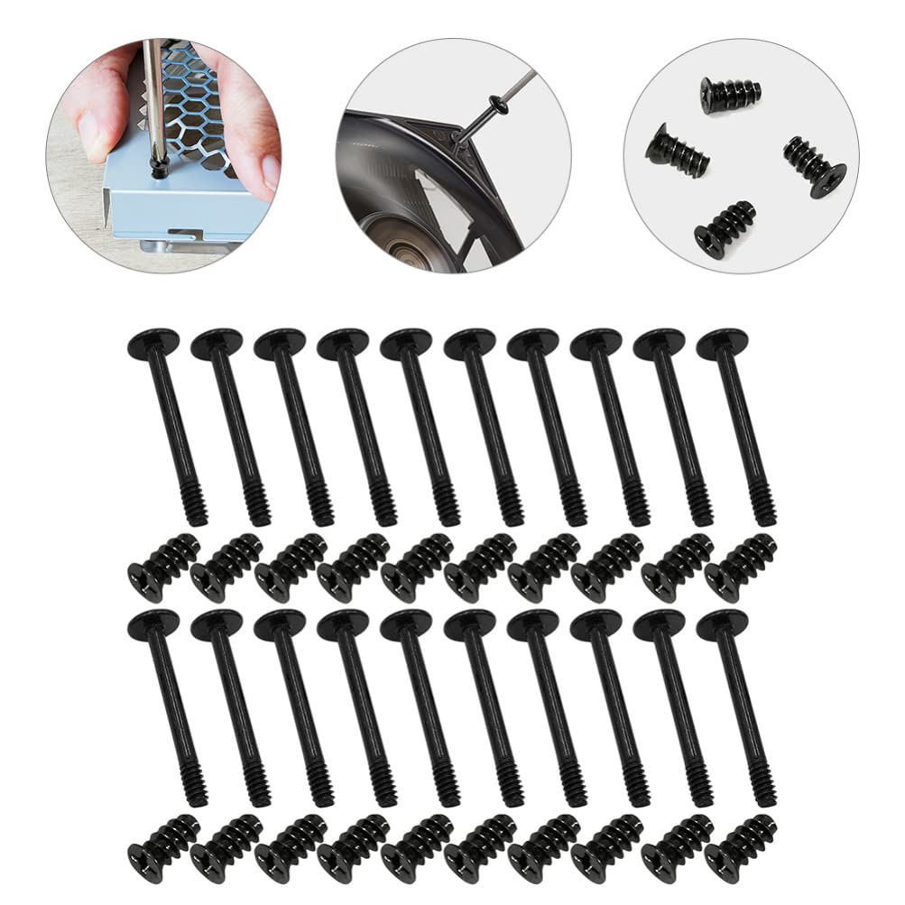 Mikikit 1 Set Chassis Fan Screws Bolts and Nuts Case Fan Screw Kit Cooling Fan Screws Self Tapping Screw Cooling Fan Mount Screws Ceiling Fan Screws Bolt Kit Steel Computer M5 Accessories