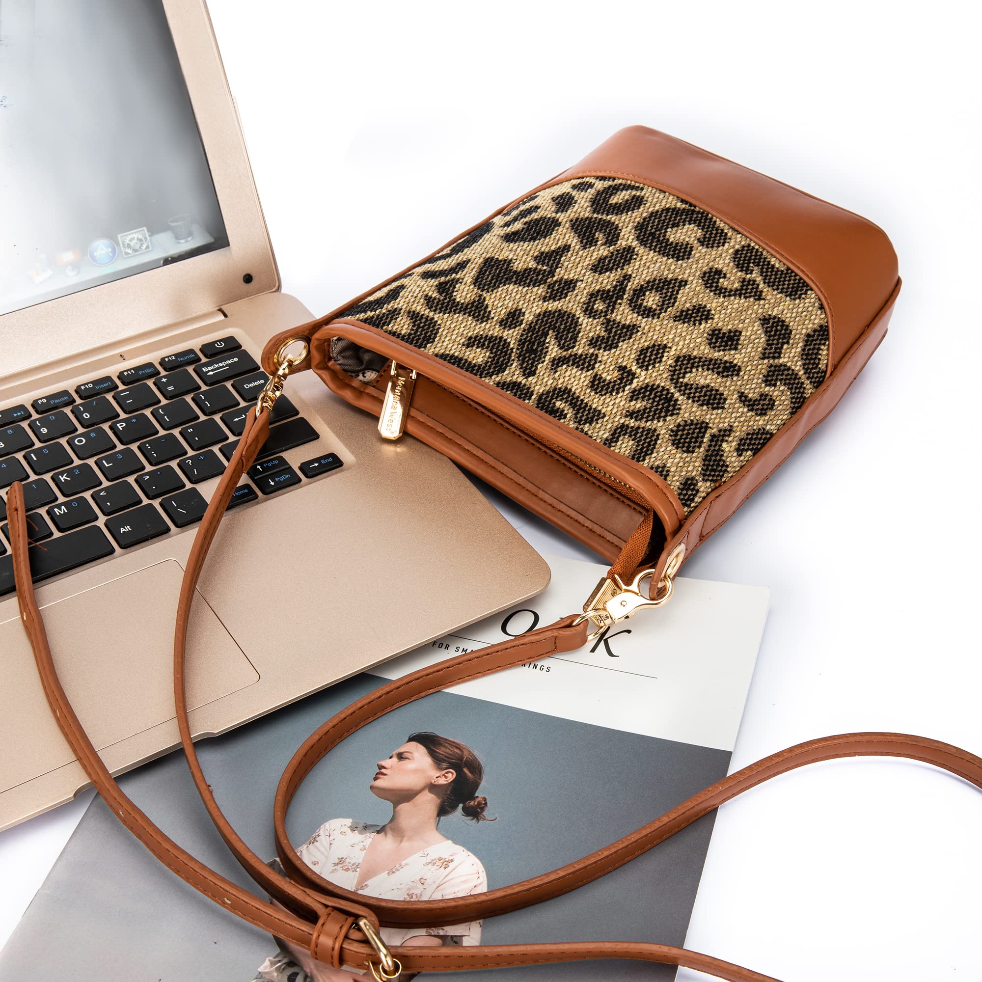 Montana West Crossbody Bag 2 pcs Purses Set Small Leopard Handbags with Wallet for Women MWC2-114LP