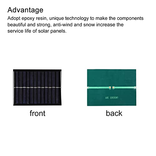 MECCANIXITY Mini Solar Panel Cell 6V 220mA 1.32W 120mm x 90mm for DIY Electric Power Project Pack of 1