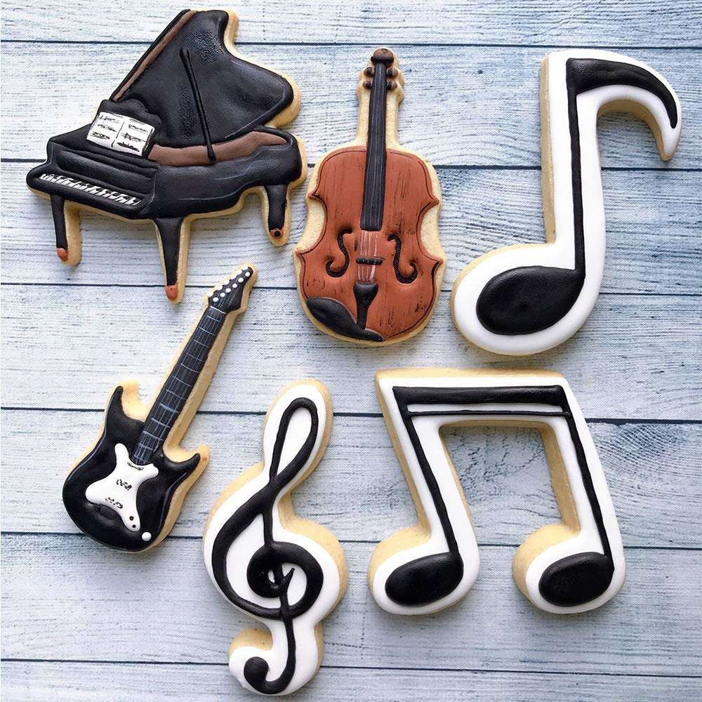 LILIAO Music Note Cookie Cutter Music Biscuit Fondant Cutter - 3.2 x 4.2 inches - Stainless Steel