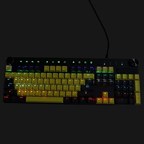 Mechanical Keyboard, N‑Key Rollover Suspension Keycap 104 Keys Ergonomic Mechanical Gaming Keyboard, for Computer Notebook PC Gamers
