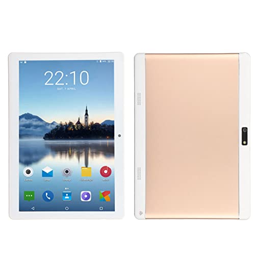 Jopwkuin Tablet PC, 10" 1960x1080 IPS, Kids Tablet with 2GB 32GB Memory and Max 128G Memory Card, Android 11 Portable Tablet with Front 2MP Rear 5MP Camera for Kids(Gold)