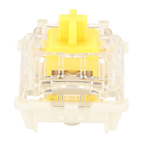 Mechanical Keyboard Switches, 45Pcs Durable Waterproof Mechanical Keyboard Switches Set Silent Universal Plastic Linear for Gaming Mechanical Keyboard (G Yellow PRO)