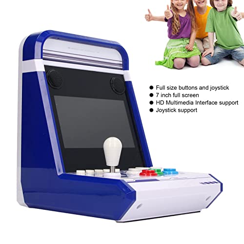 Joystick Control Game Machine, 7 Inch Mini Joystick Control Game Machine Lightweight US Plug 100β240V All in One for Game Room(Blue)