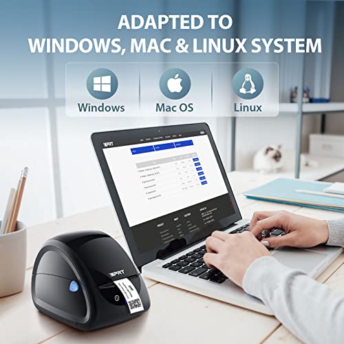 iDPRT Label Printer - 2022 Thermal Label Maker with Auto Label Detection, 1"-3.35" Print Width for Home, Office&Small Business, Suitable for Barcode, Address, Filling and Storing, Support Windows&Mac