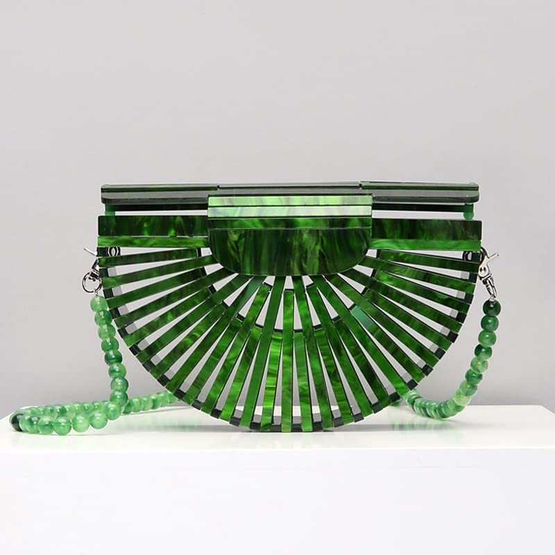 KLHDGFD Women's Handbags Hollow Clutch and Handbag Beaded Chain Designer Women's Dinner Bag Beach Bag