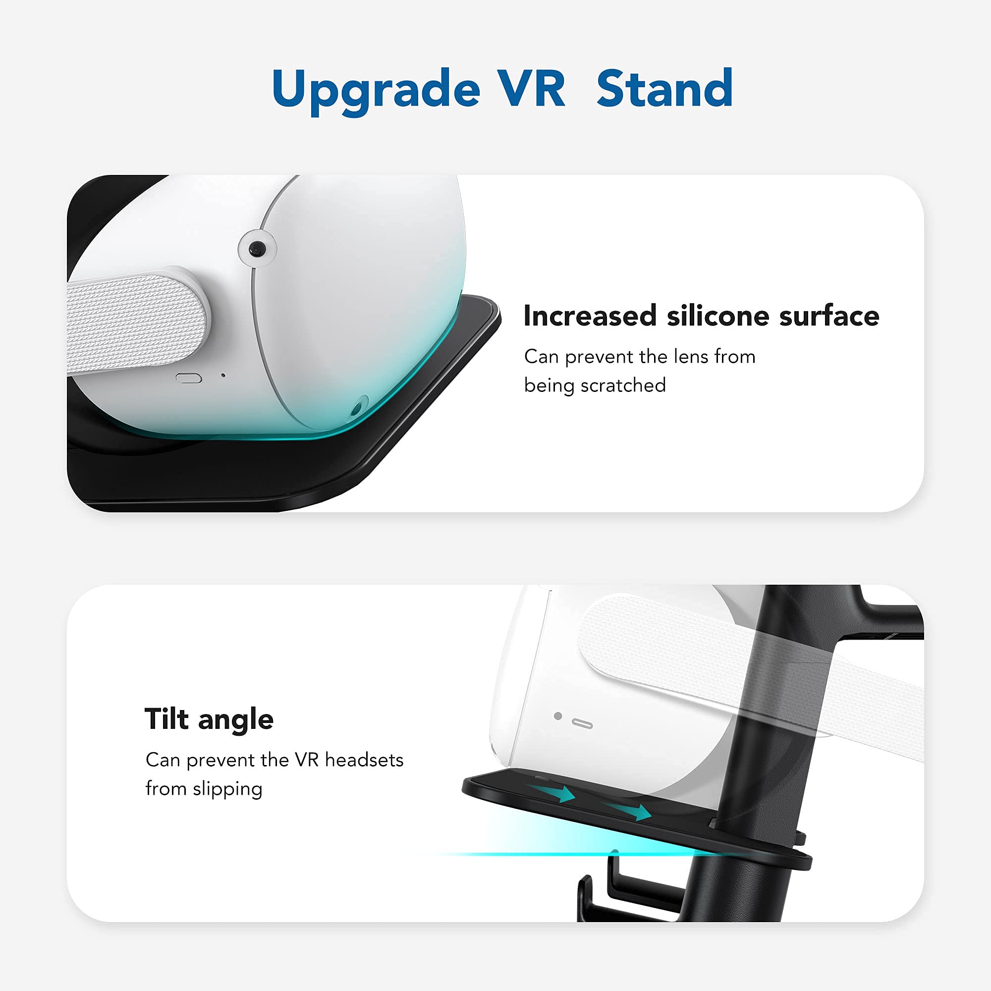 KIWI design VR Stand Accessories and Lens Protector Compatible with Quest 2 Accessories