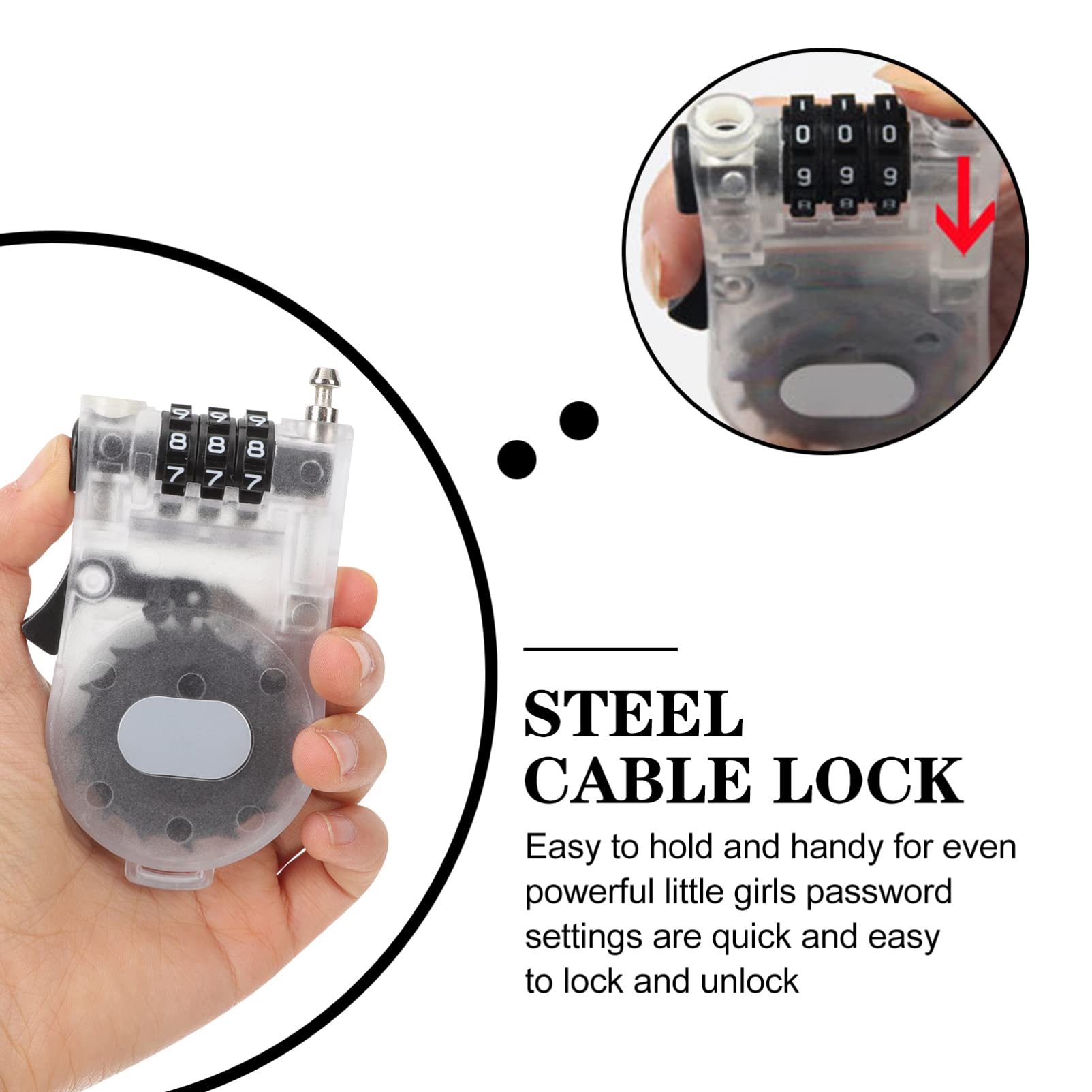LIOOBO Board Lock Professional Skatebord Lock Portable Multi-Function Bike Lock Snowboard Accessory Snowboard Safety Lock