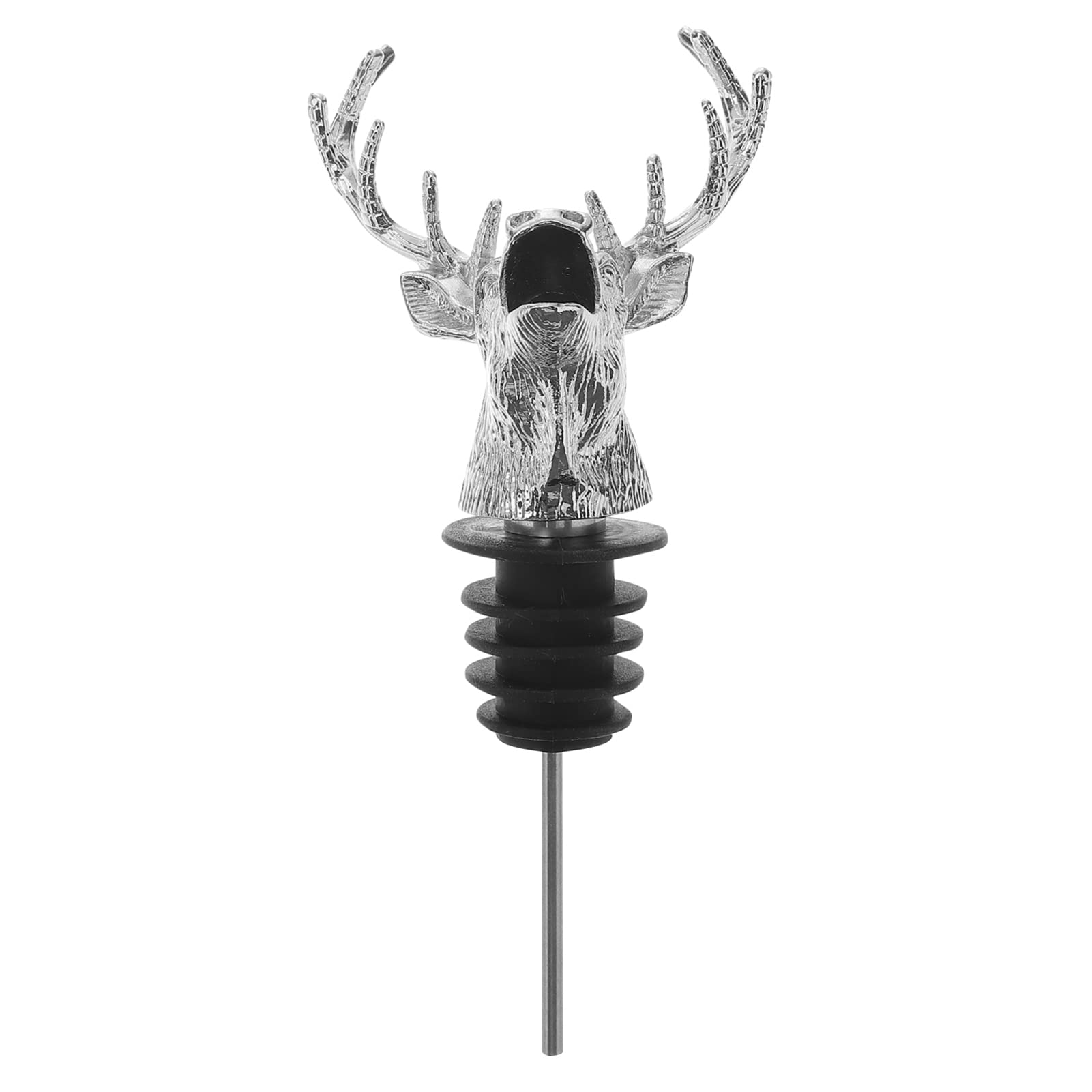 Kichvoe Wine Pourer Wine Aerators Stainless Deer Stag Head Wine Pourer Stags Head Bottle Pourer Unique Gift Ideas Bar Accessories Birthday and Wedding Christmas Gifts