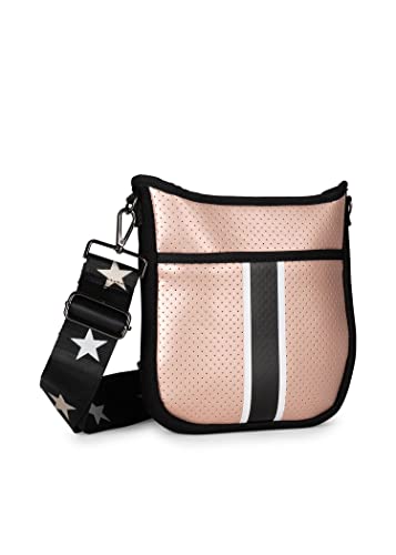 Jeri Fete Crossbody Tote by Haute Shore Rose Gold