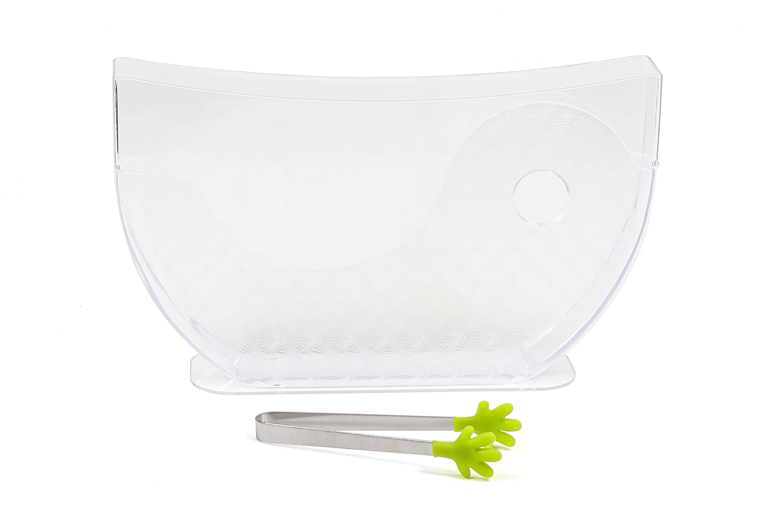 HONEYCOMB AFTERNOON Rice Paper Water Bowl - Rice Paper Holder Water Dipping Bowl, BPA Free, Reusable, Space-Saver - Spring Roll Summer Roll Wrappers Holder - Complete with Silicone Tongs